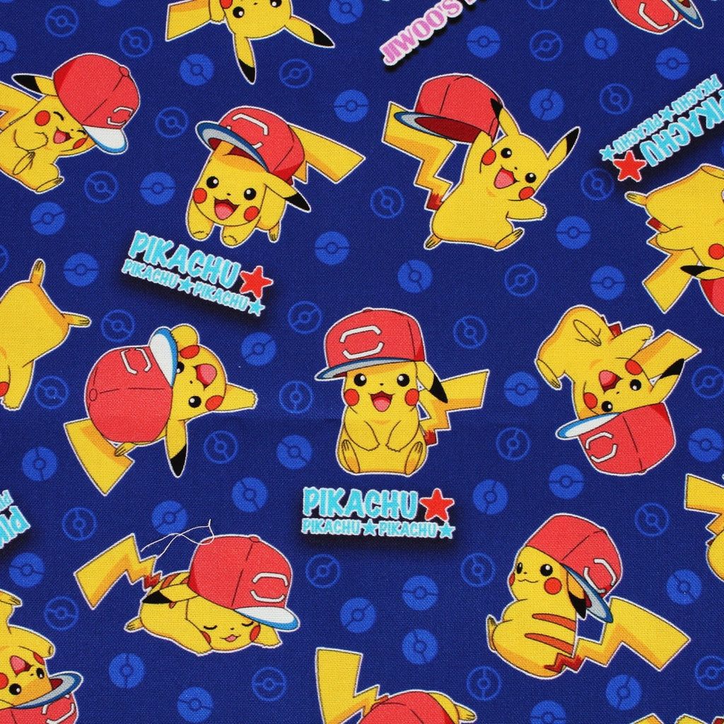 Pocket Monster Pokemon Pikachu Character Cap Licensed Fabric made in K ...